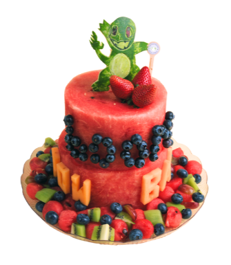2‑Tier Pokemon Charmander Watermelon Cake Kids Birthday Cakes Dubai ...